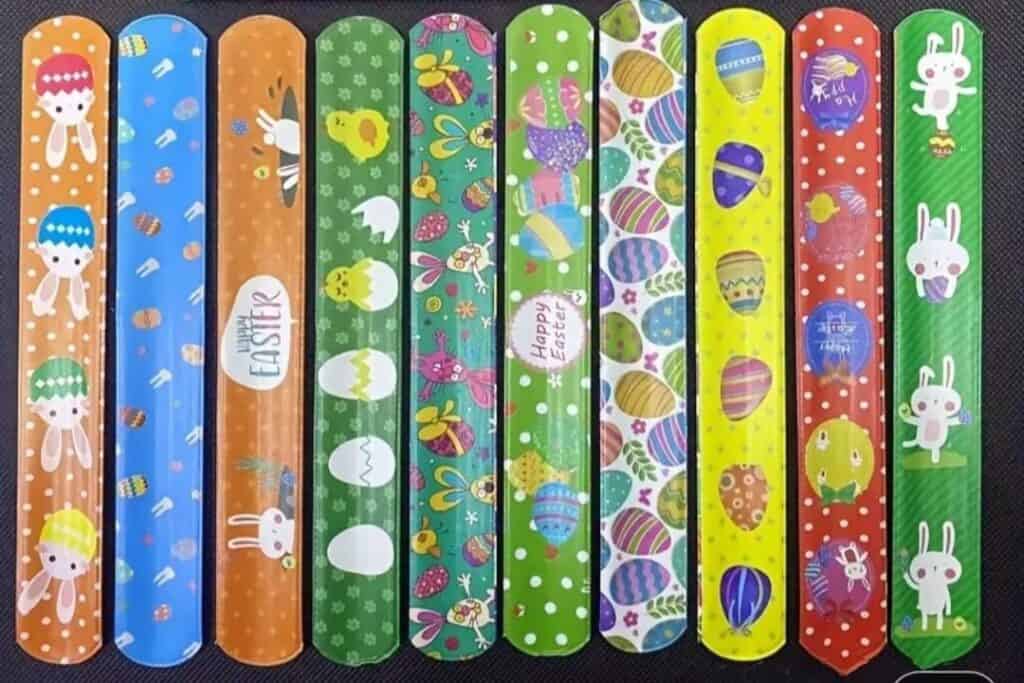 Easter themed slap bands – Foundations for Growth